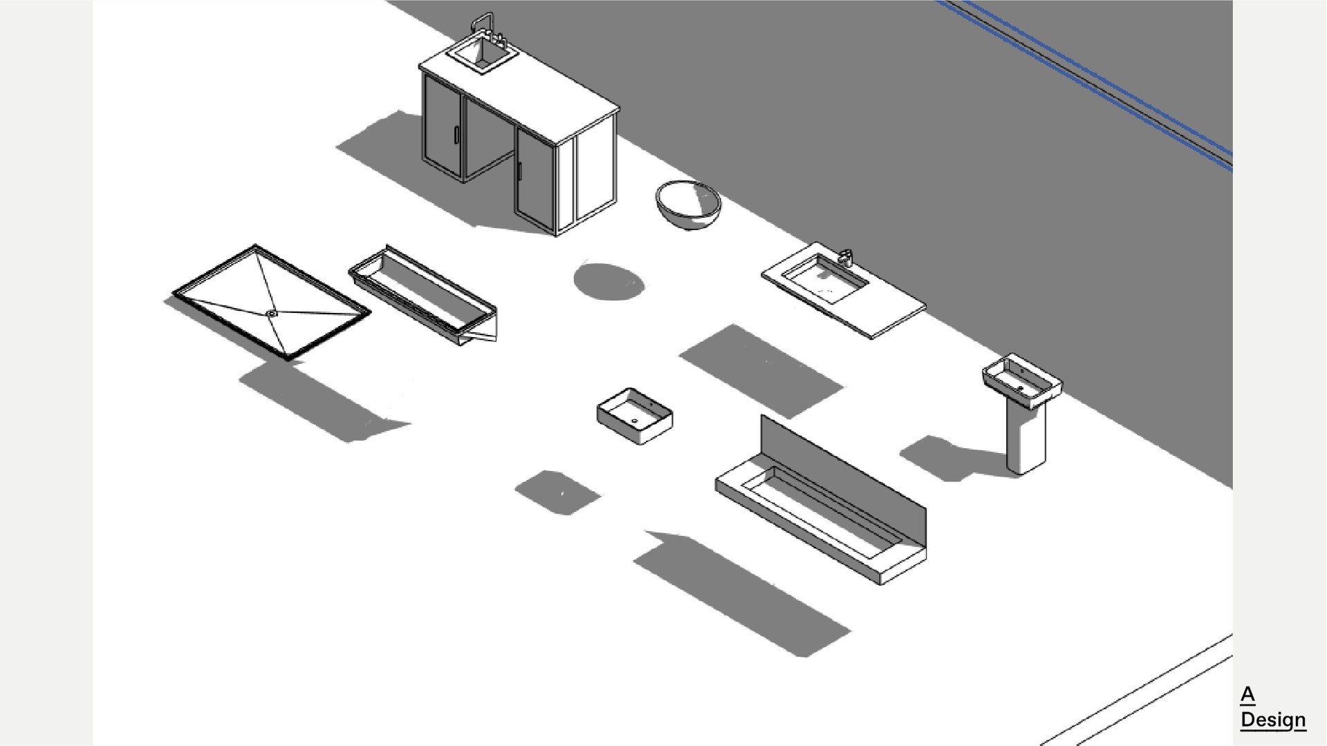 3D Washbasins - Pack Of Revit Families Model - TurboSquid 2017243