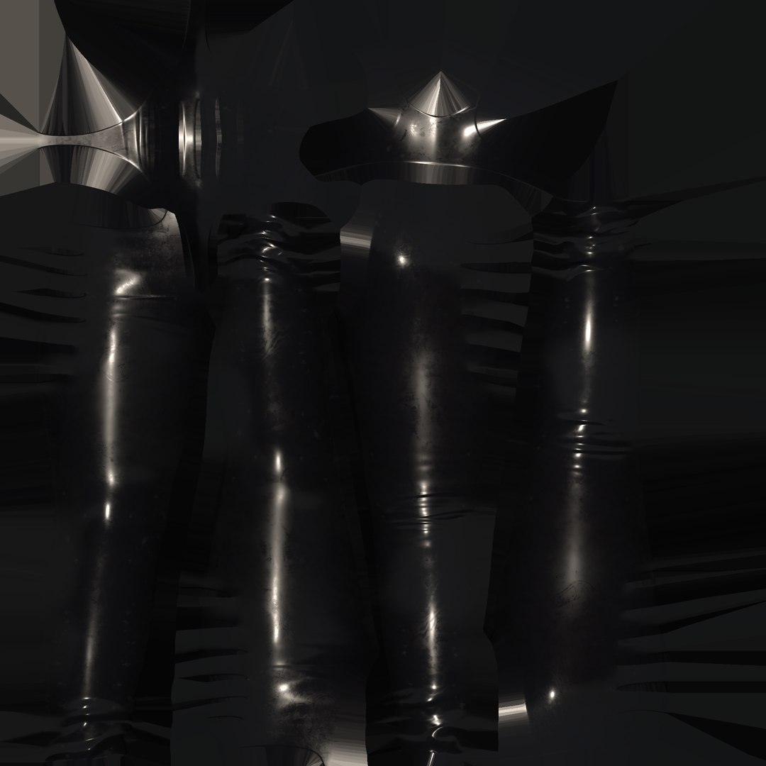 Black Shiny Leather Razor Cut Out Jumpsuit 3D Model - TurboSquid 1950166