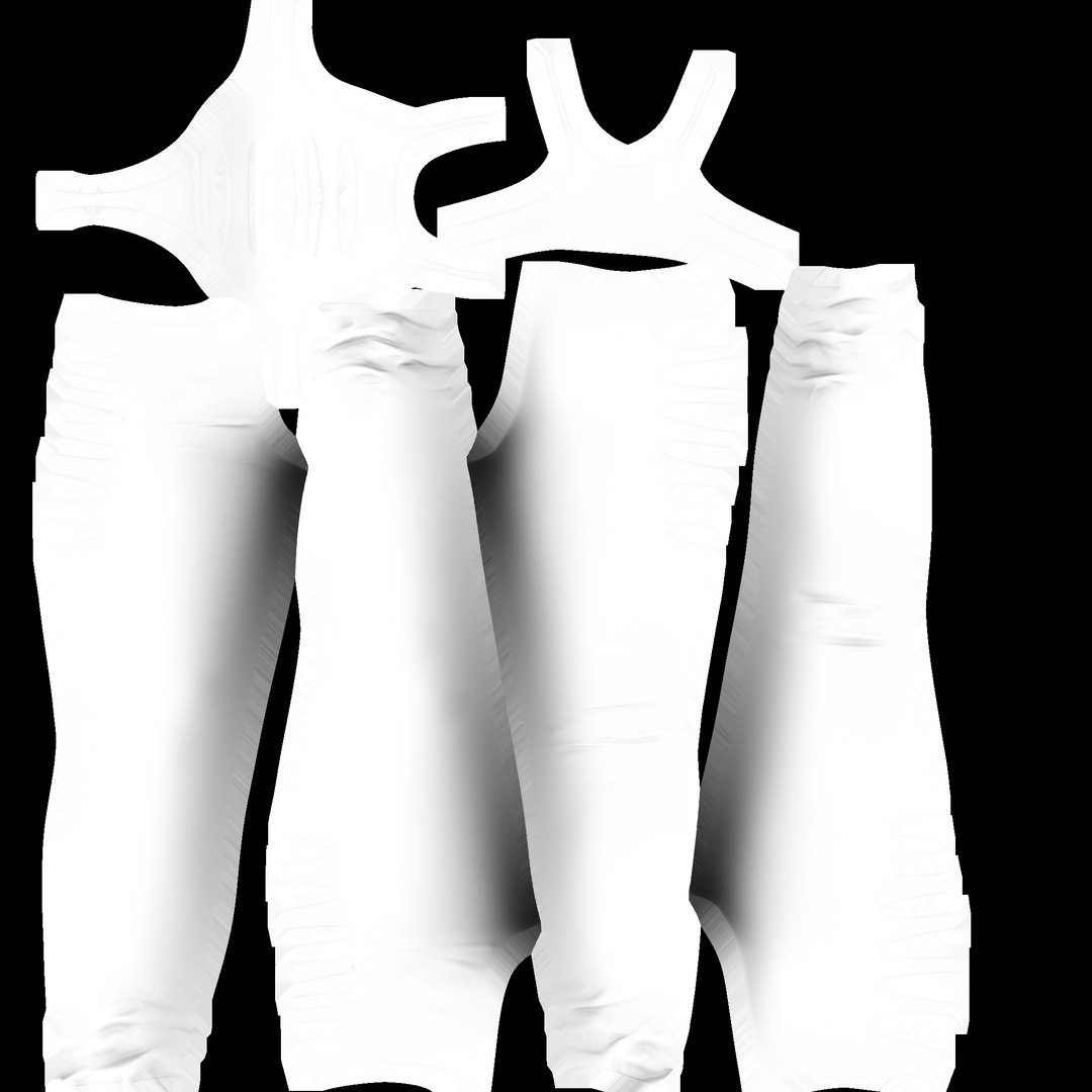 Black Shiny Leather Razor Cut Out Jumpsuit 3D Model - TurboSquid 1950166