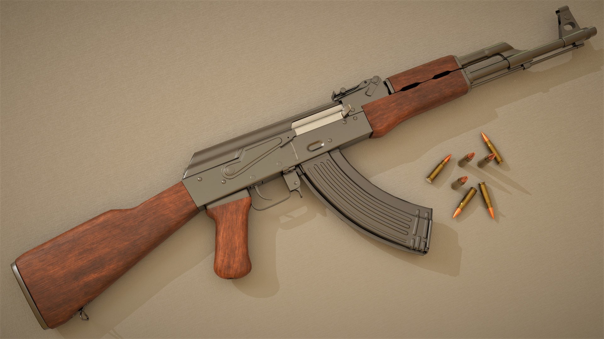 3D model AKM rifle - TurboSquid 1728342