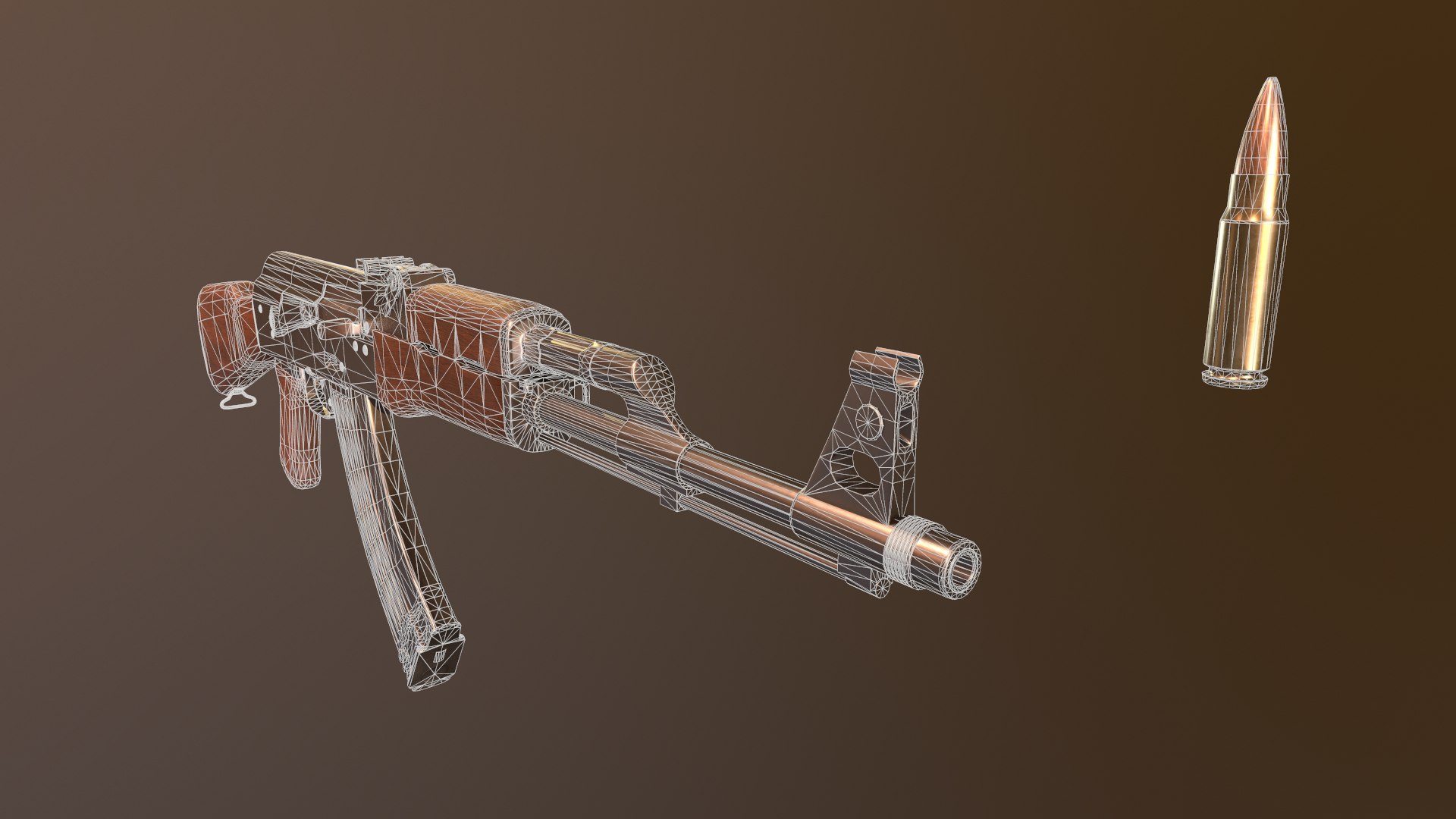 3D model AKM rifle - TurboSquid 1728342