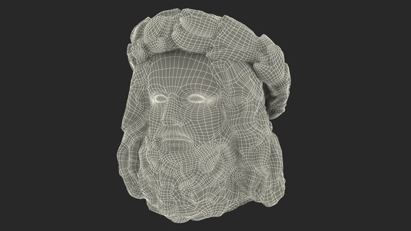Zeus Head with Gold Wreath Sculpture model - TurboSquid 1839428