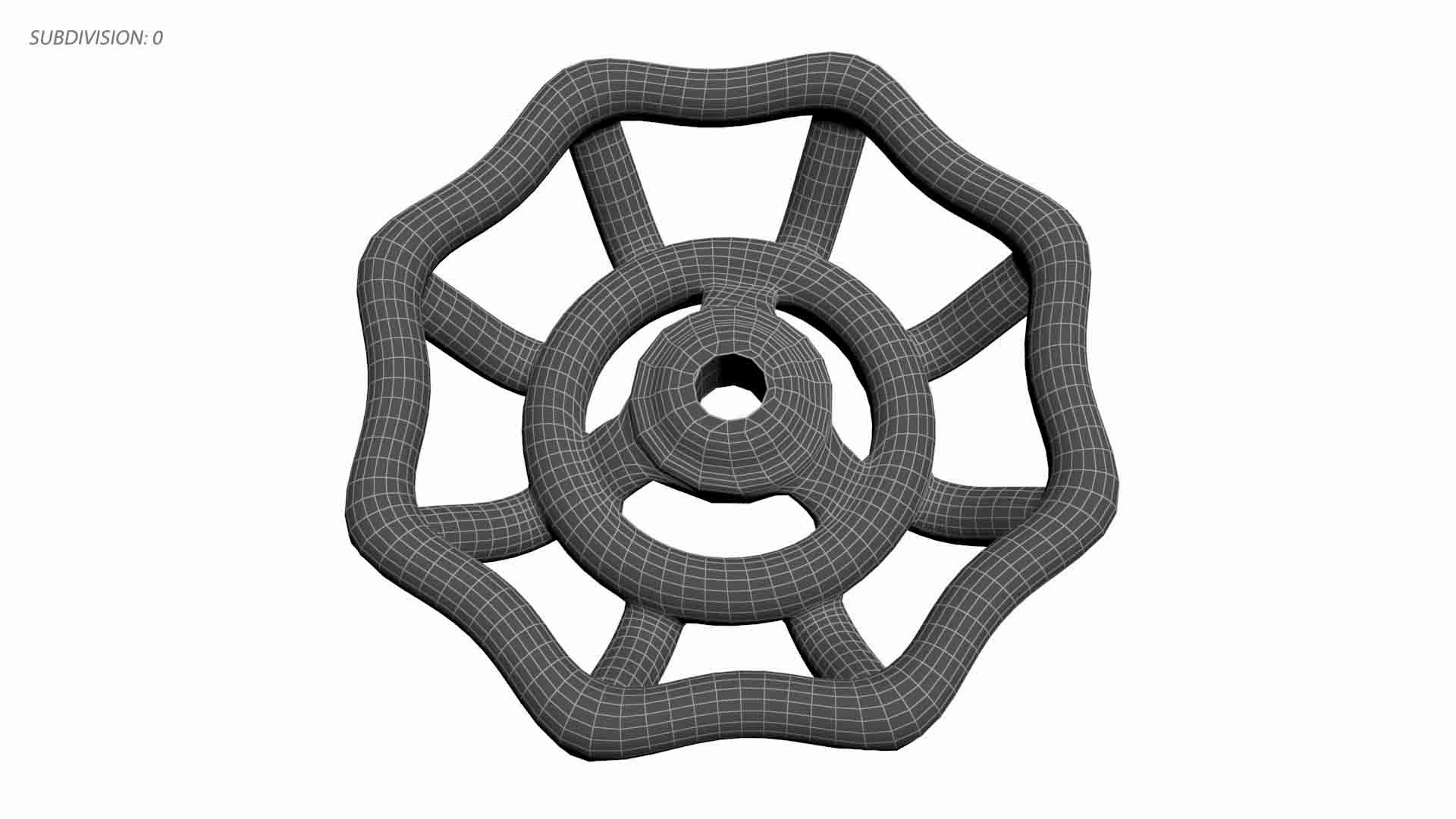 Red Valve Steering Wheel 3D Model - TurboSquid 2362045