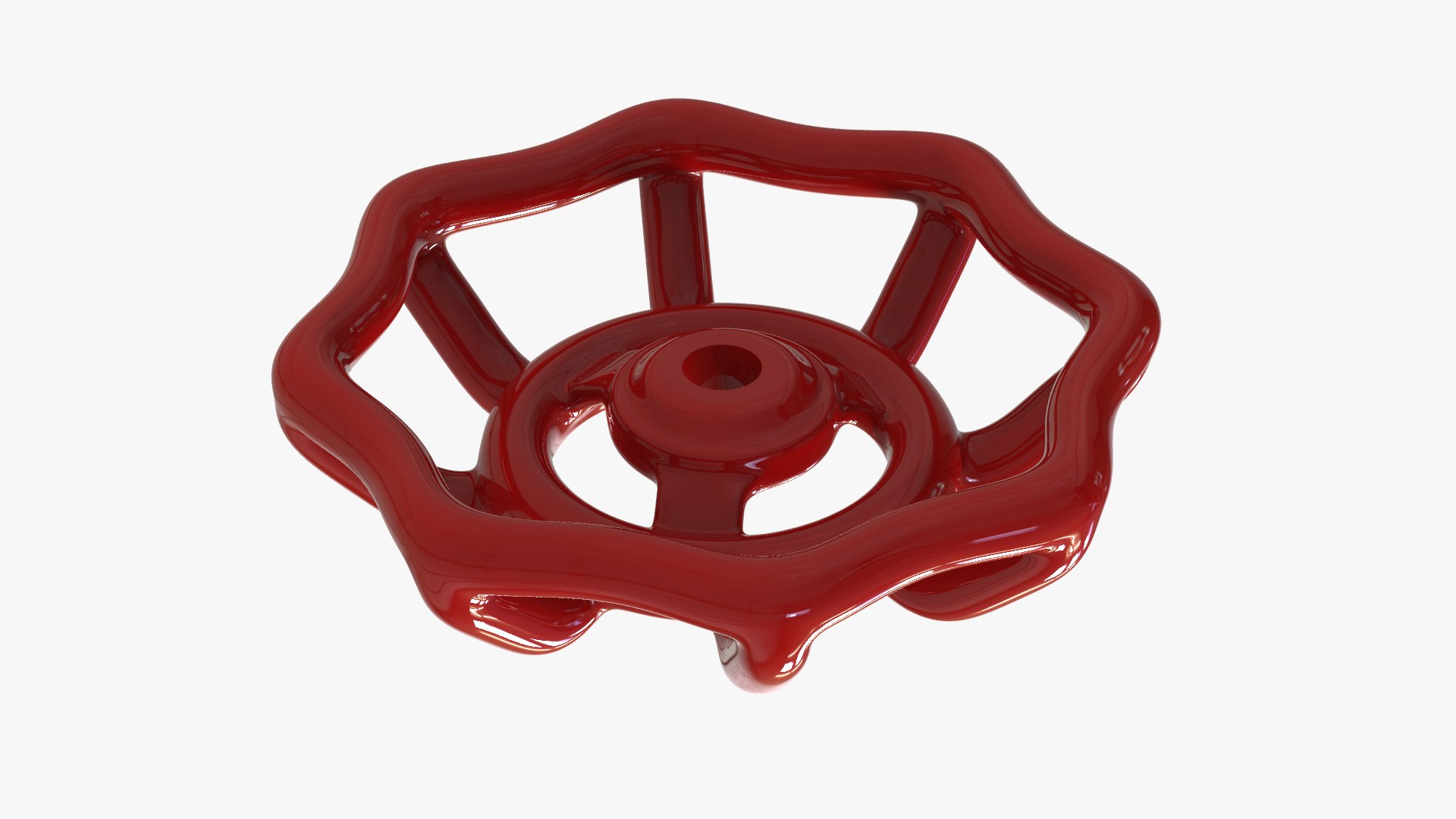 Red Valve Steering Wheel 3D Model - TurboSquid 2362045