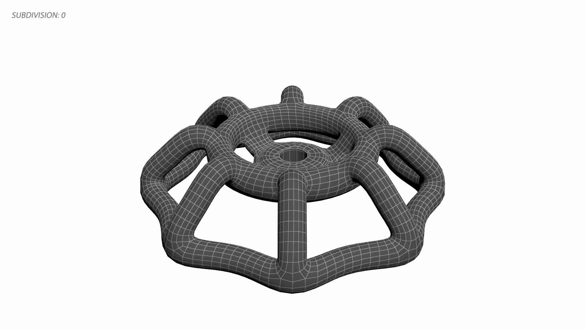 Red Valve Steering Wheel 3D Model - TurboSquid 2362045