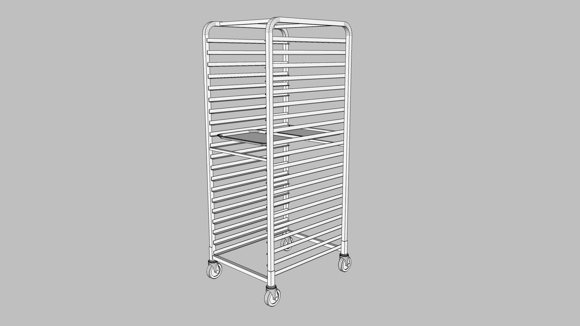 Sheet Tray Rack Style 3d C4d