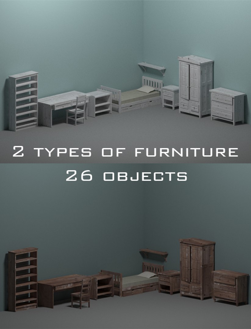 3D Room Furniture Model - TurboSquid 1261985