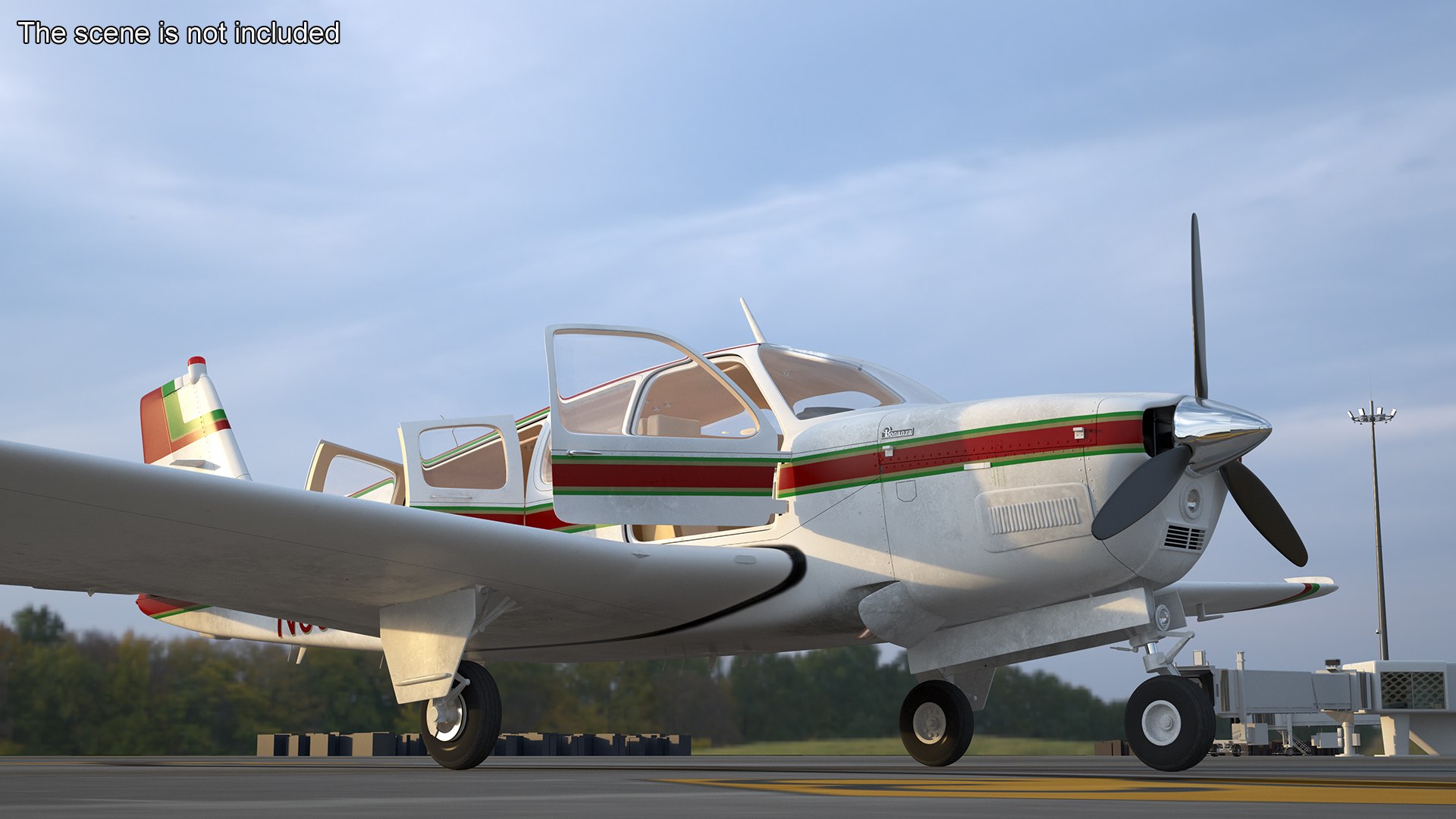 Single Engine Propeller Aircraft Beechcraft Bonanza G 36 3D Model ...