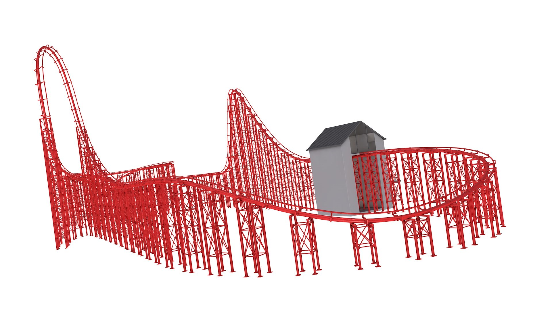 3D Roller Coaster Track - TurboSquid 1881339