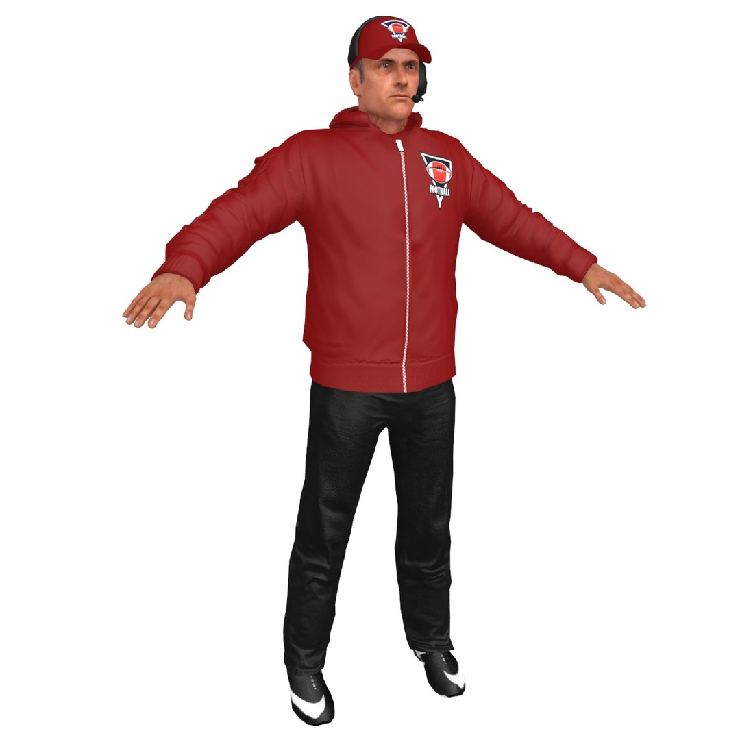 American football coach 4 model - TurboSquid 1325668