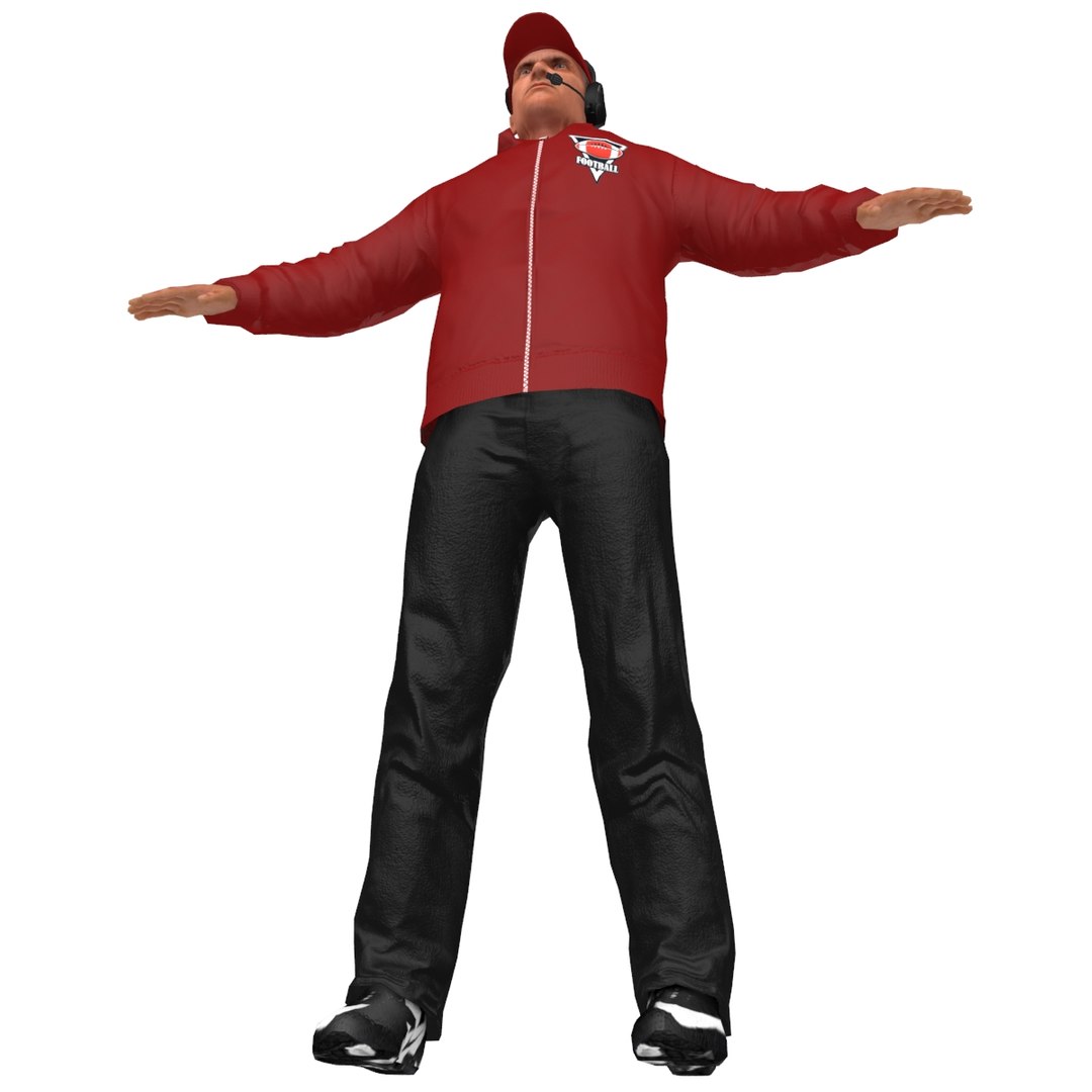 American football coach 4 model - TurboSquid 1325668
