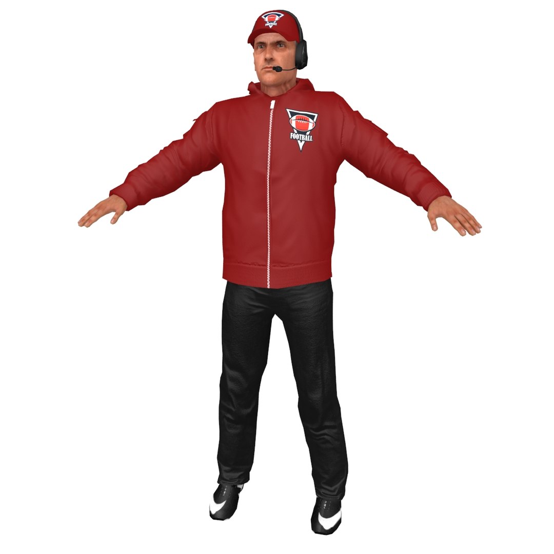 American Football Coach 4 Model - TurboSquid 1325668