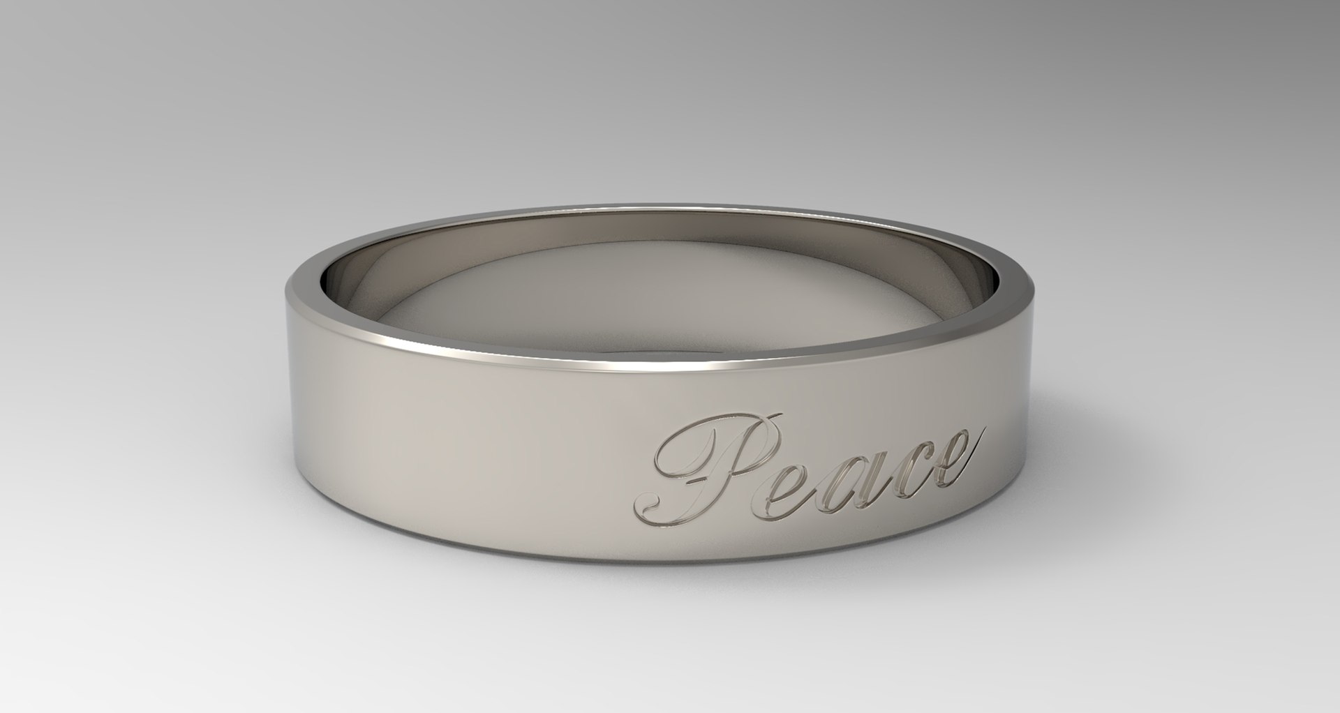Peace Ring Platinum 3D Model - TurboSquid 1915202