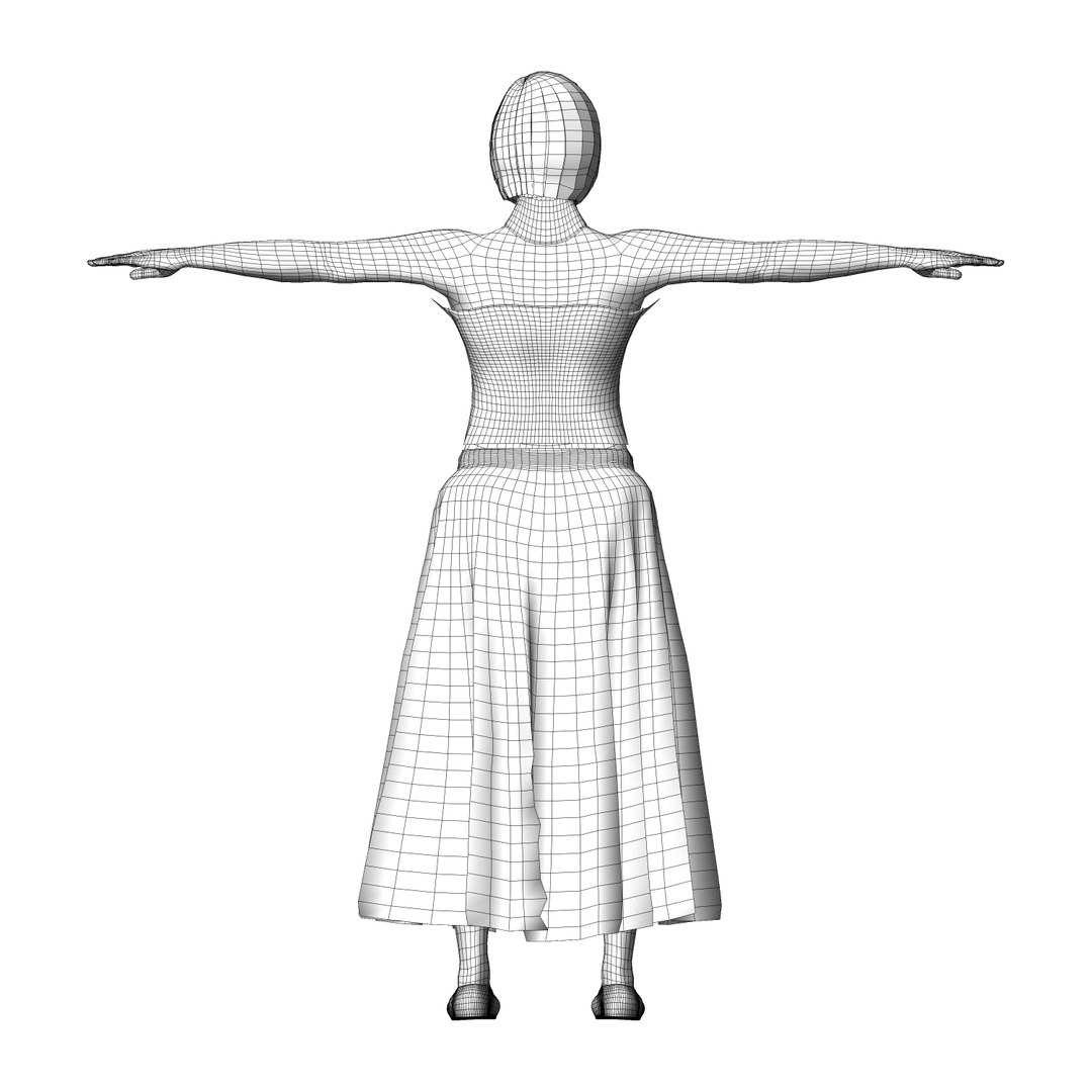Woman Skirt Character 3D - TurboSquid 1648963