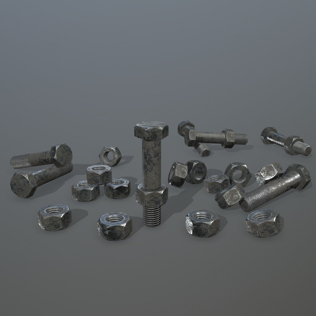 Bolts screw gib 3D model - TurboSquid 1507549