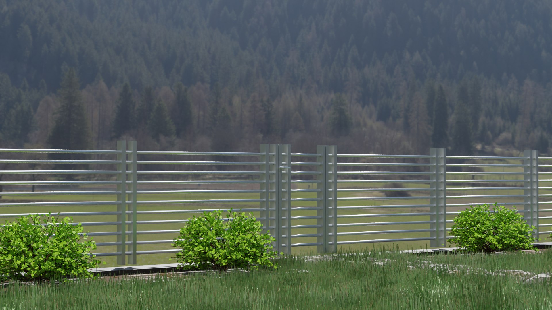 Low-Poly Realistic Fence 3 - With Materials 3D model - TurboSquid 2113950