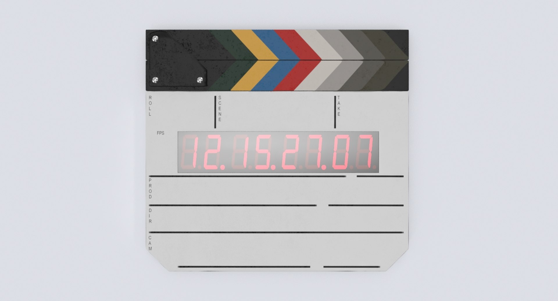 Digital Film Slate 3d Model