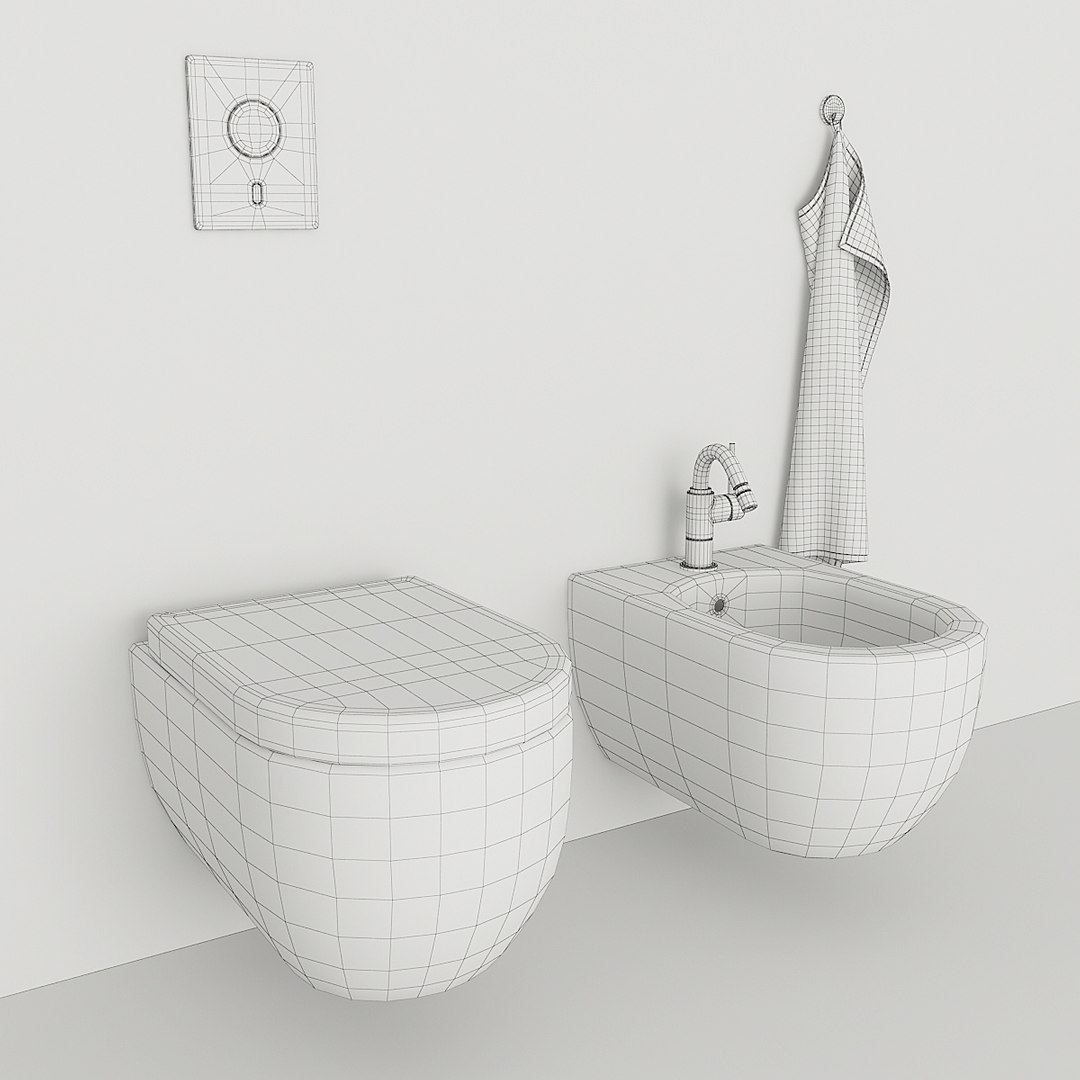 Toilet bidet villeroy 3D model - TurboSquid 1363368