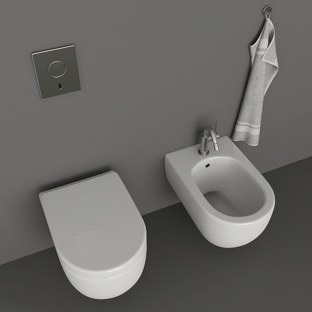 Toilet bidet villeroy 3D model - TurboSquid 1363368