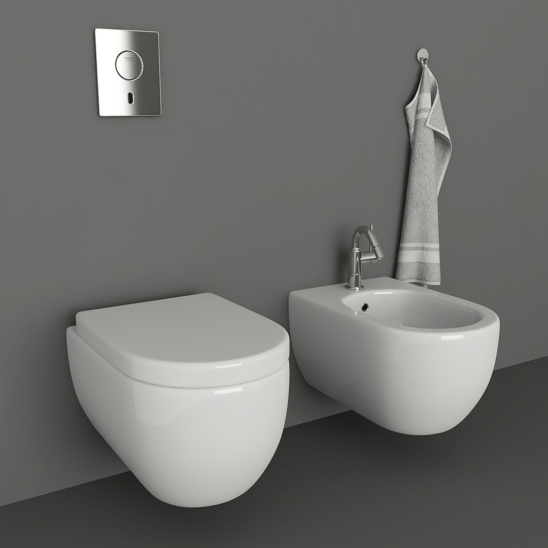 Toilet bidet villeroy 3D model - TurboSquid 1363368