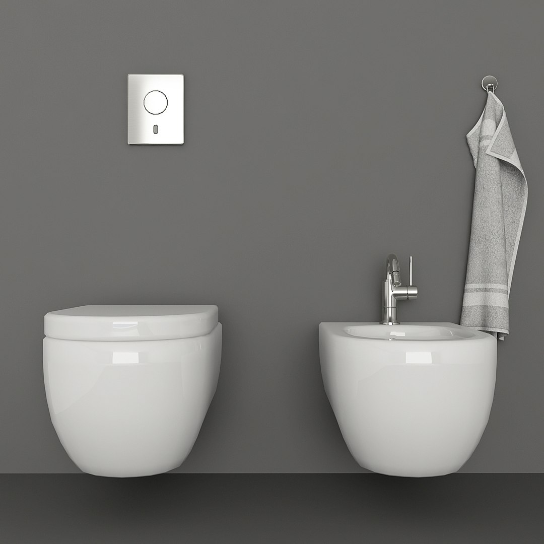 Toilet bidet villeroy 3D model - TurboSquid 1363368