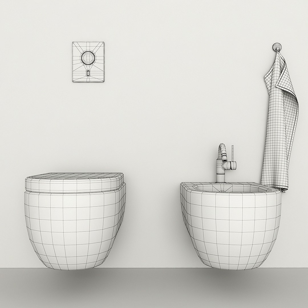 Toilet bidet villeroy 3D model - TurboSquid 1363368