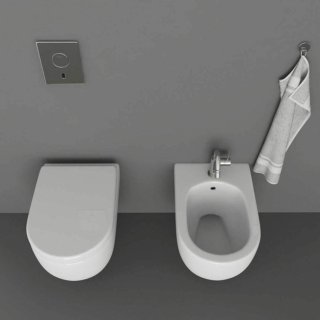 Toilet bidet villeroy 3D model - TurboSquid 1363368