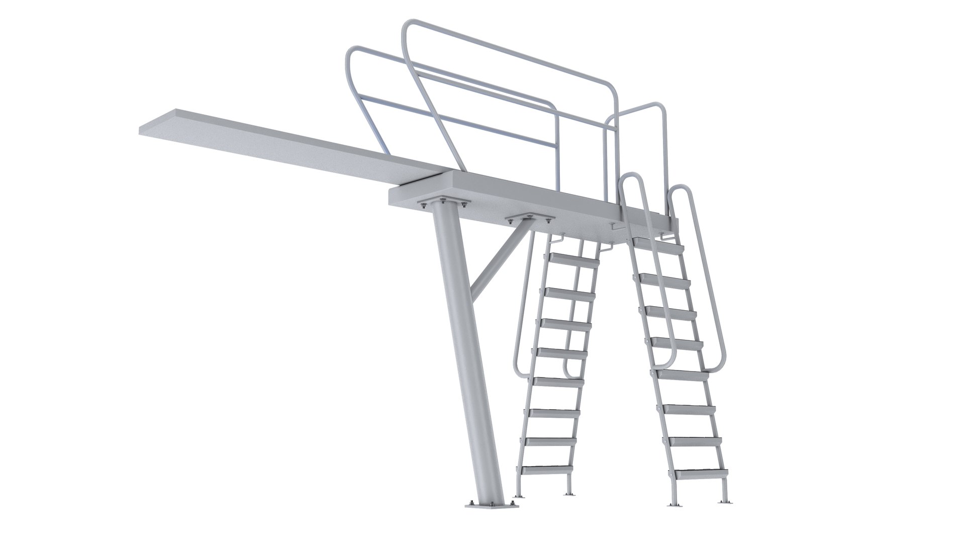 3D Pool Starting Block And Diving Board - TurboSquid 2294103