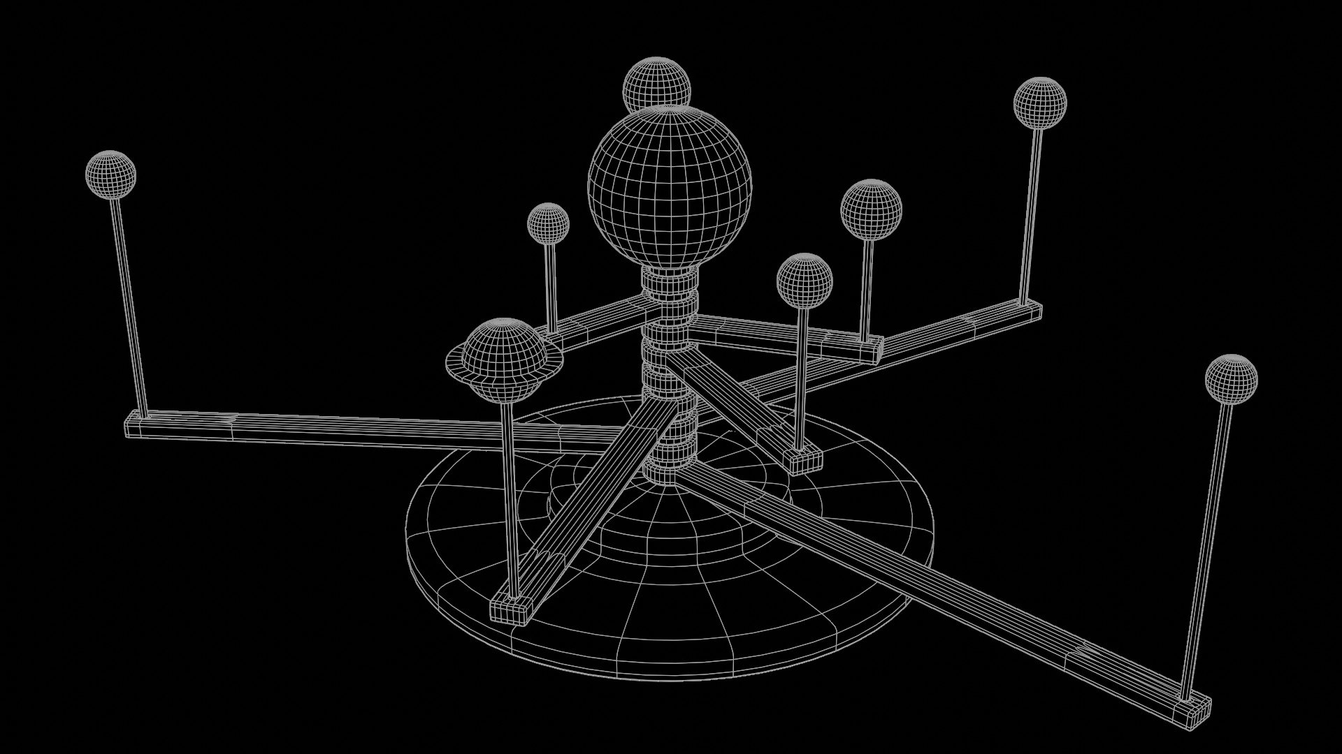 3D Wooden Solar System Model Model - TurboSquid 2126401