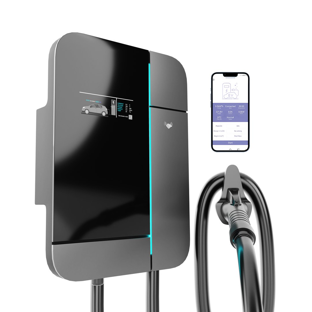 3D EV Charger - EV Charging Station Ready To Render - Blender -Cycles ...