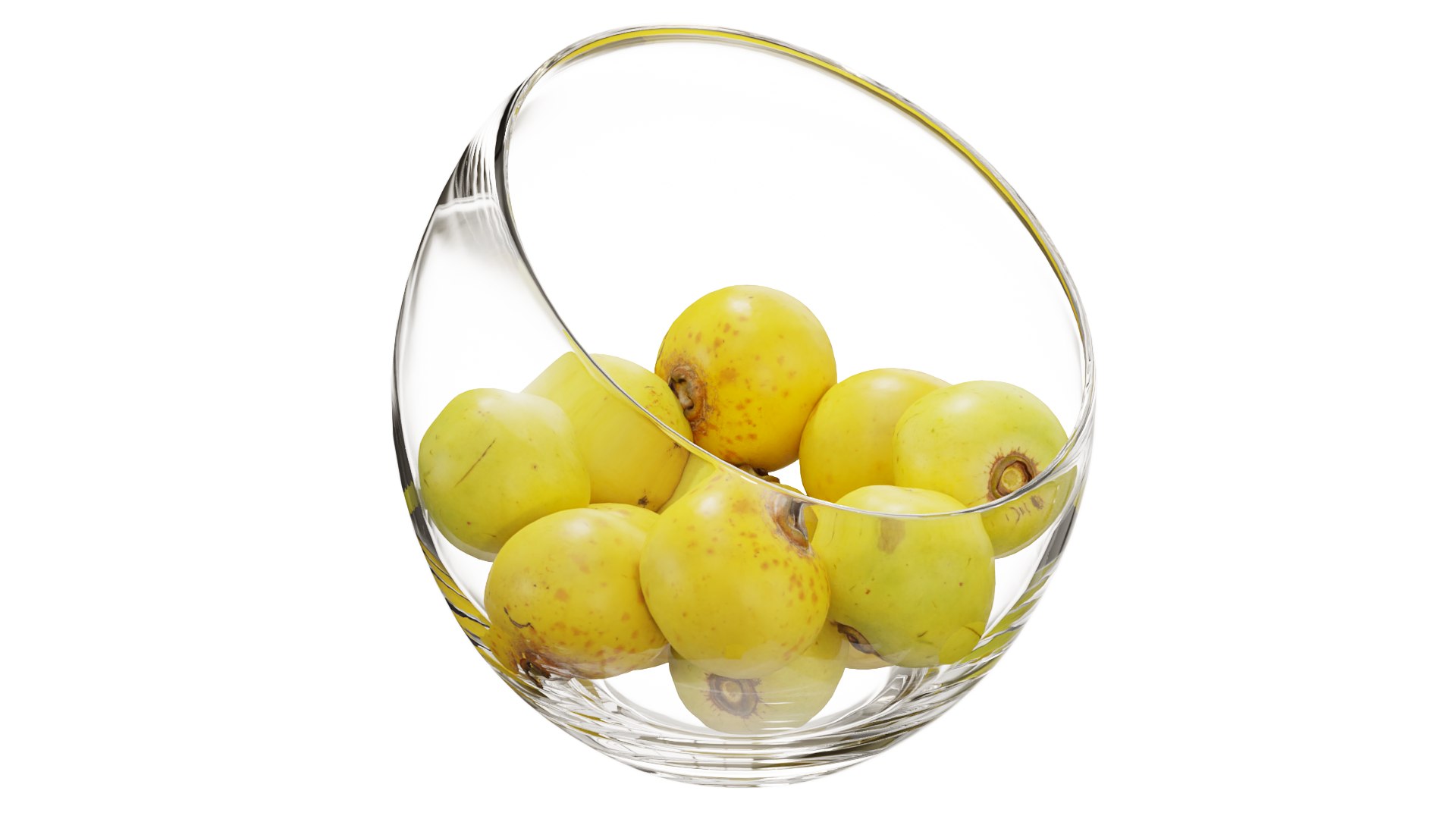 Large Slant Fruit Bowl Diospyros Decandra 3D - TurboSquid 1949841