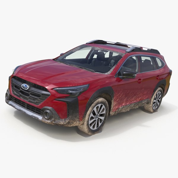modelo 3d Subaru Outback 2025 rojo carmesí sucio - TurboSquid 2357833