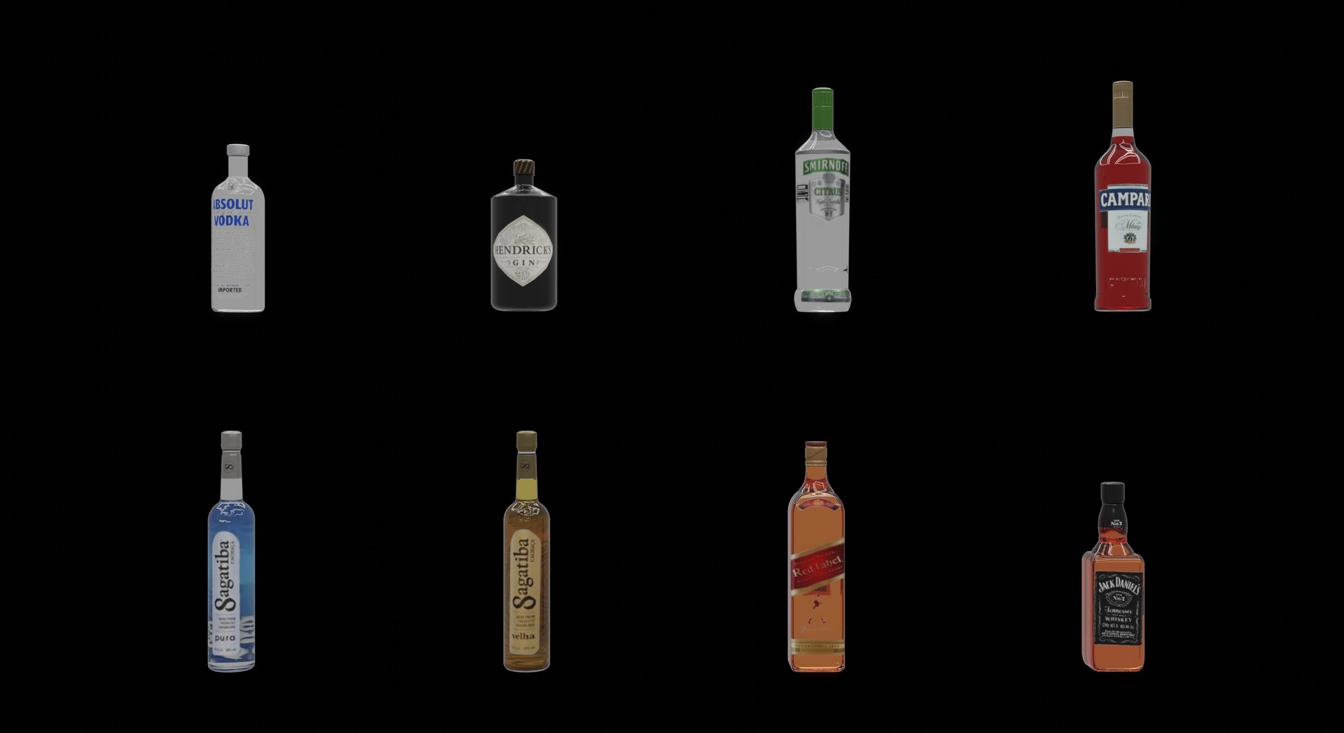 Assorted Drinks 3D - TurboSquid 2223023