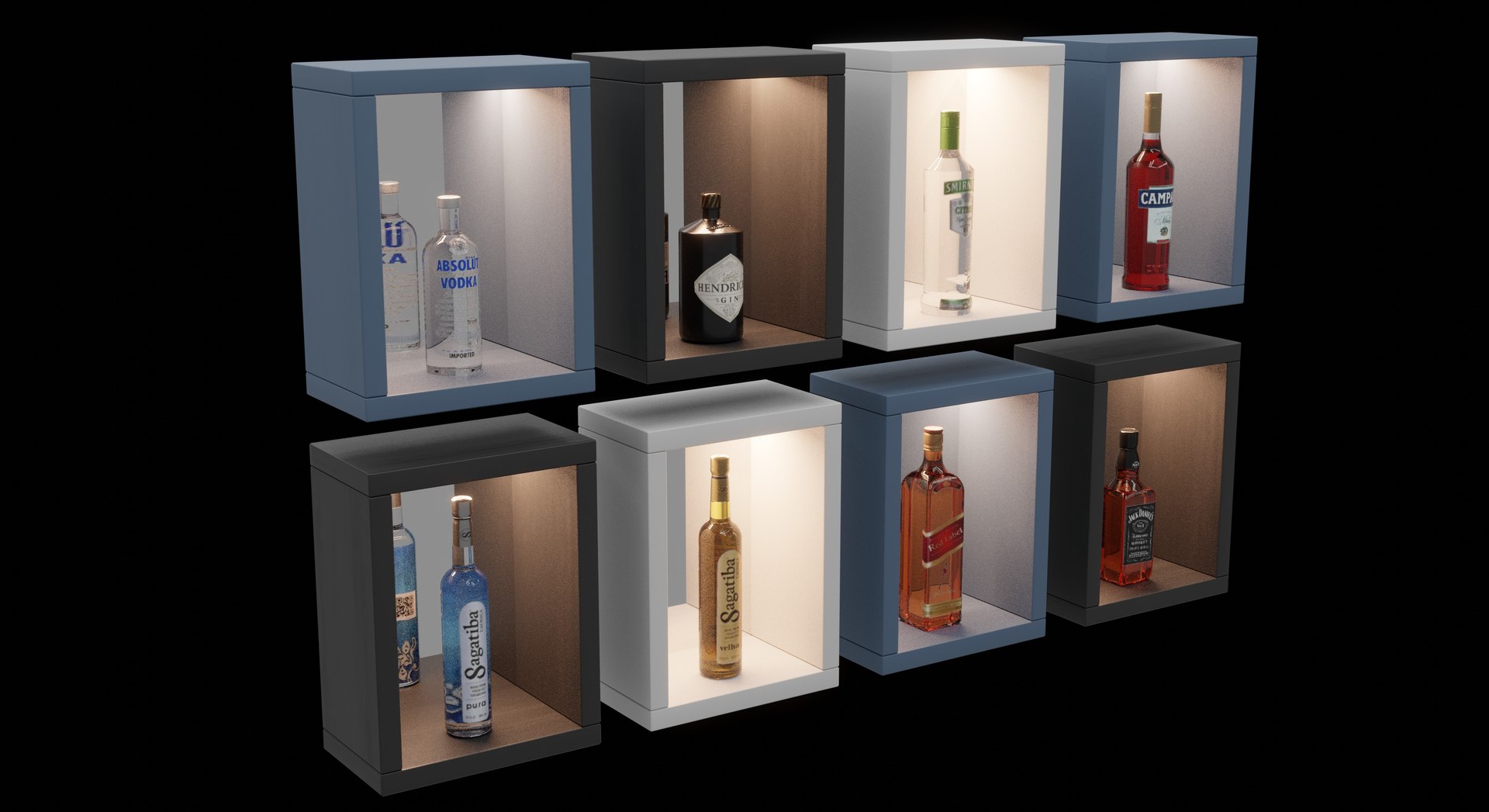 Assorted Drinks 3D - TurboSquid 2223023