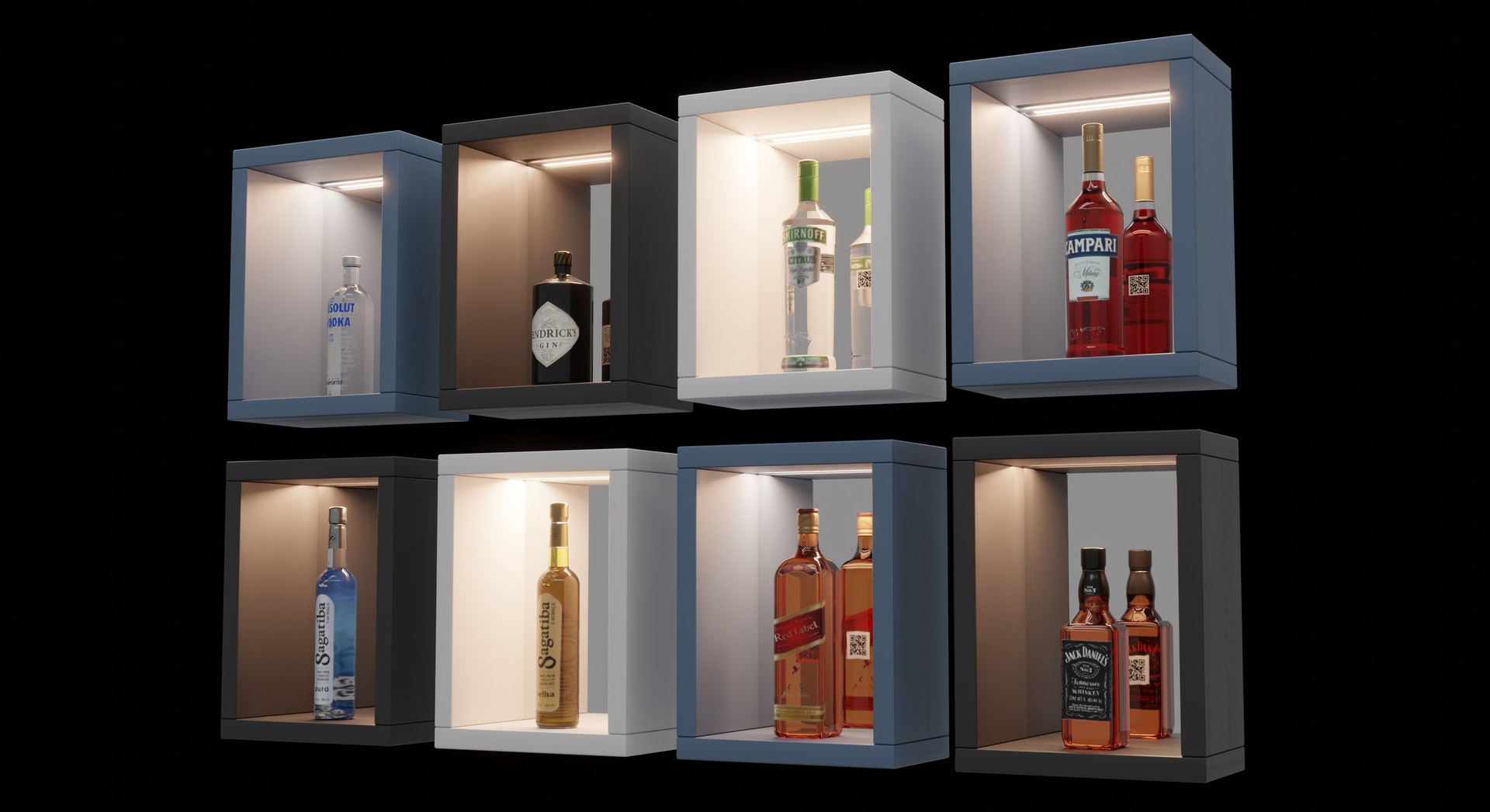 Assorted Drinks 3D - TurboSquid 2223023