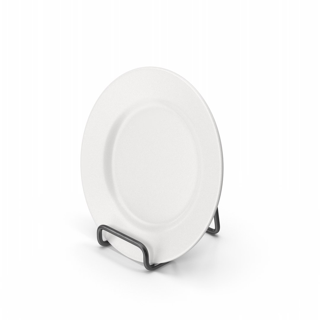 Plate Stand With Ceramic Plate 3D model - TurboSquid 2068643