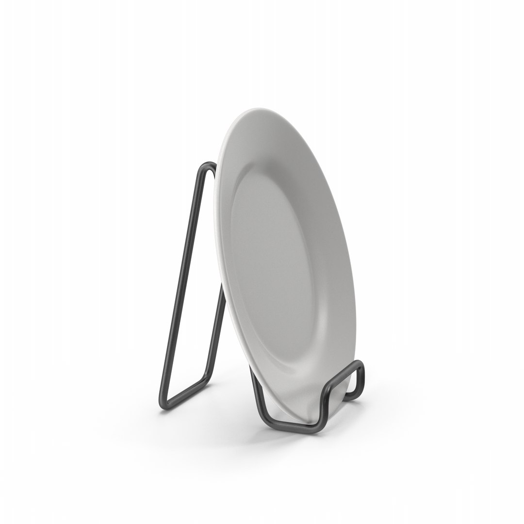 Plate Stand With Ceramic Plate 3D model - TurboSquid 2068643