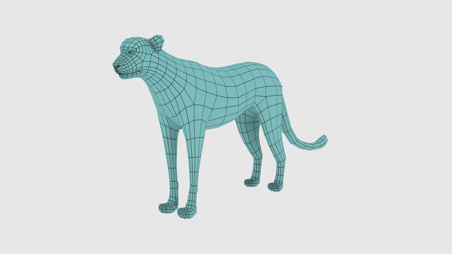 3D Cheetah Low Poly - TurboSquid 1744389