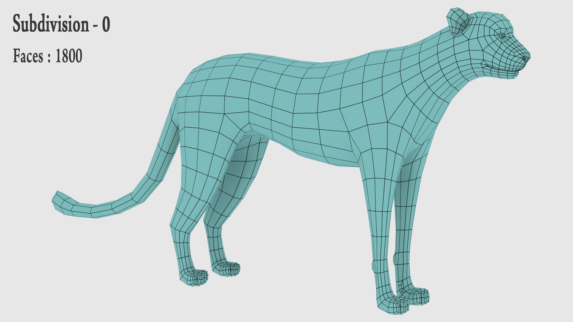 3D Cheetah Low Poly - TurboSquid 1744389
