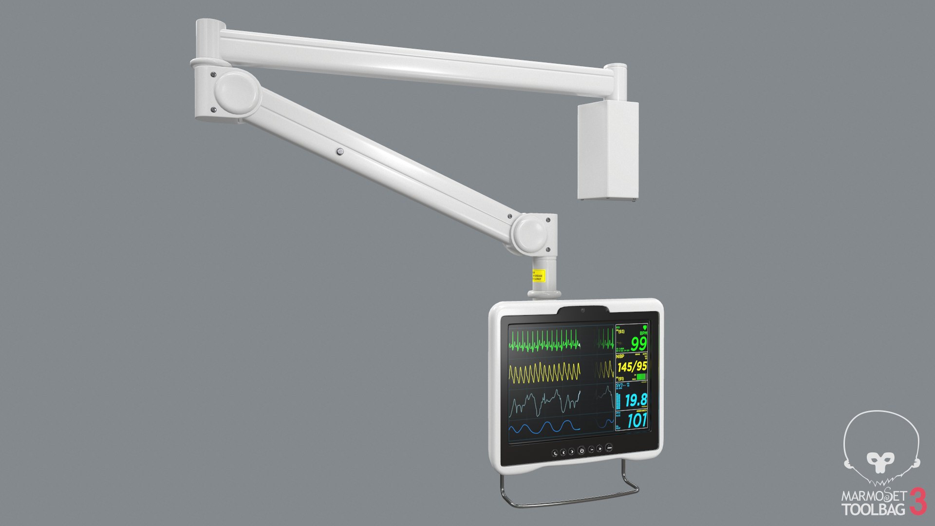 Hospital arm monitor rigged 3D - TurboSquid 1383395