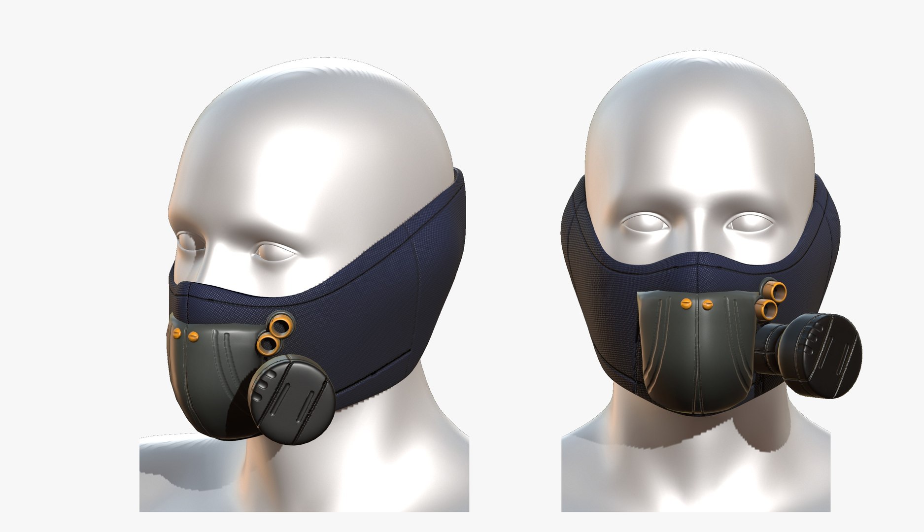 Gas mask model - TurboSquid 1609208