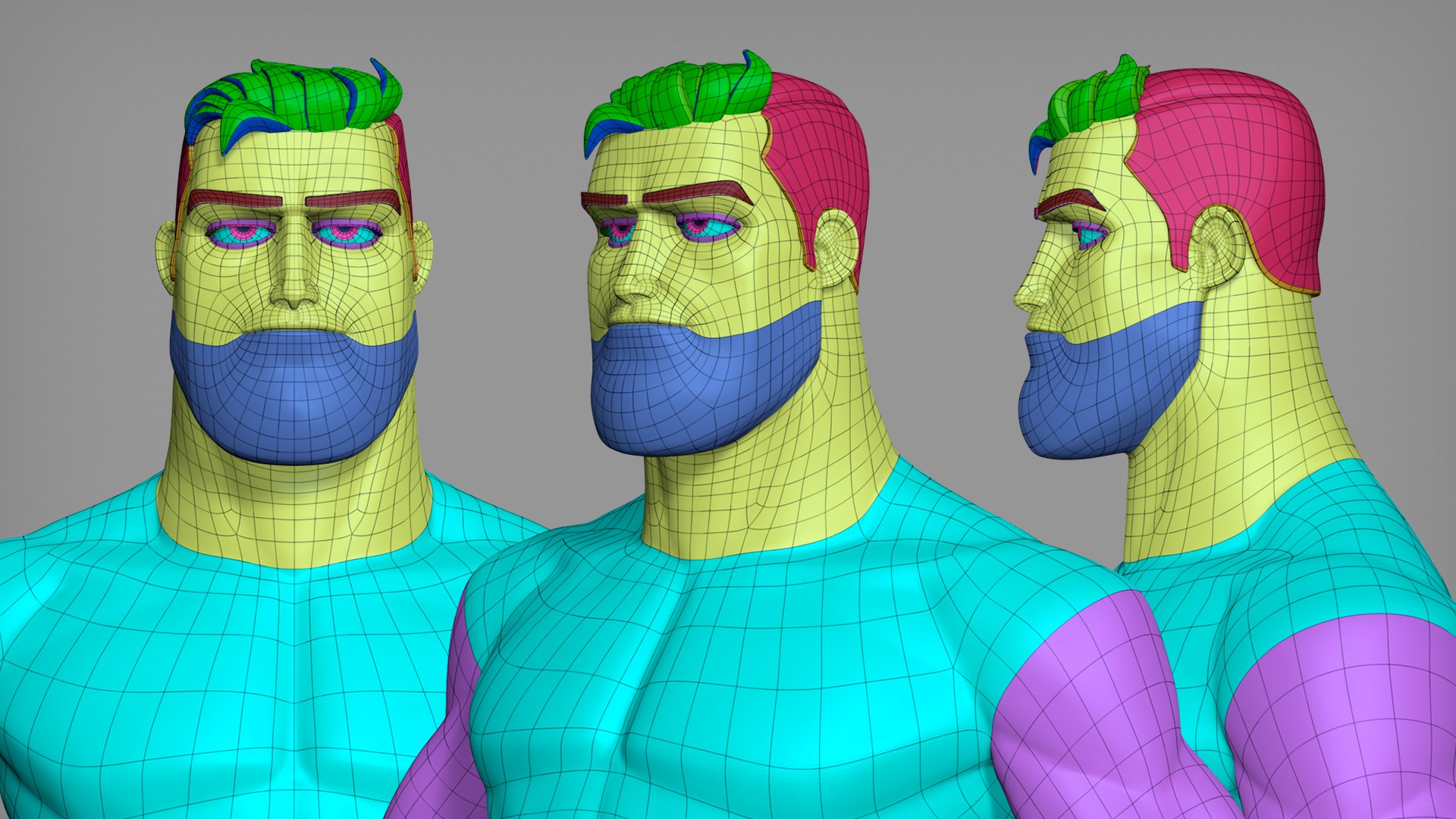 Cartoon Male Character Barry Full Body Base Mesh 3D Model 3D ...