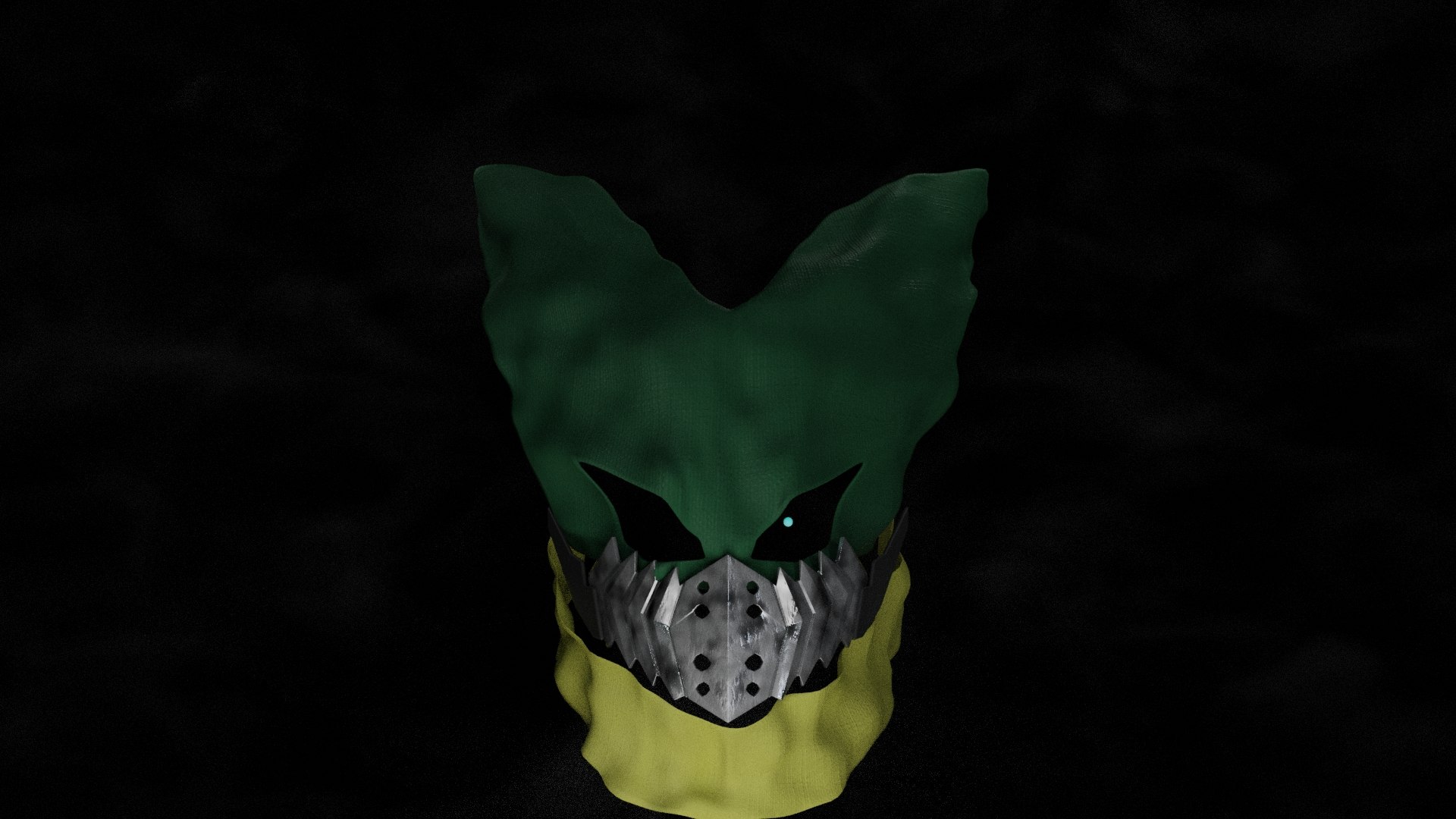 3D Vigilante Deku Mask With Cloth Disintegration Effect - TurboSquid ...