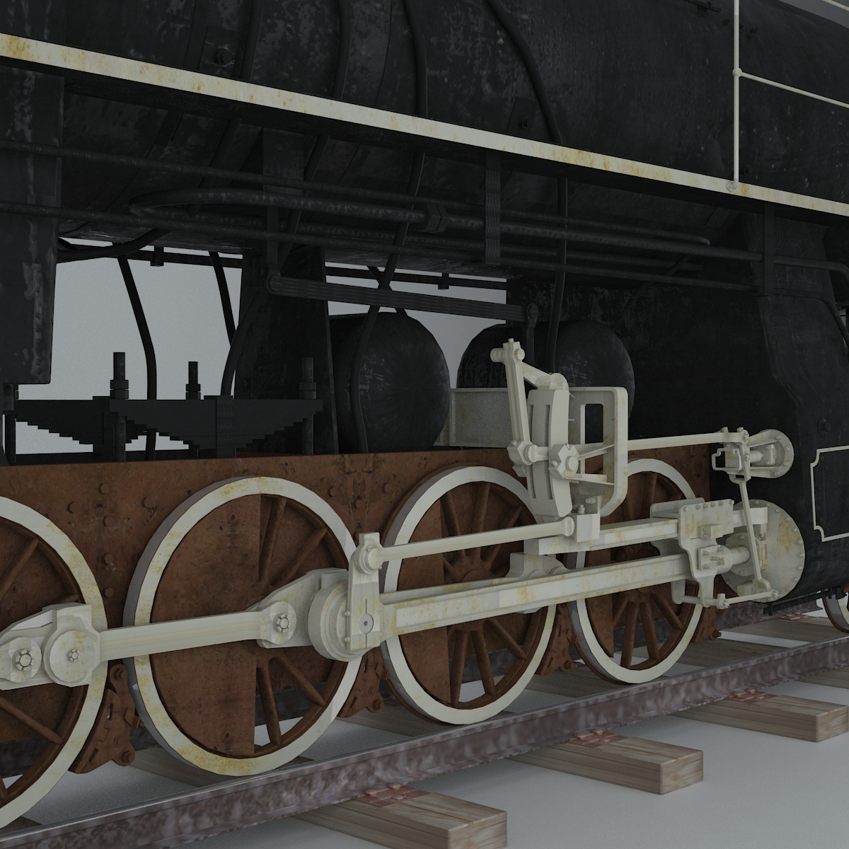 3ds max steam locomotive