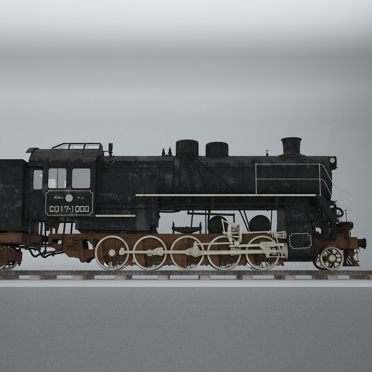 3ds max steam locomotive