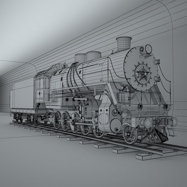 3ds max steam locomotive
