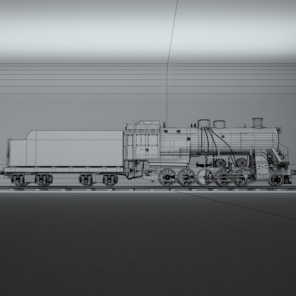 3ds max steam locomotive