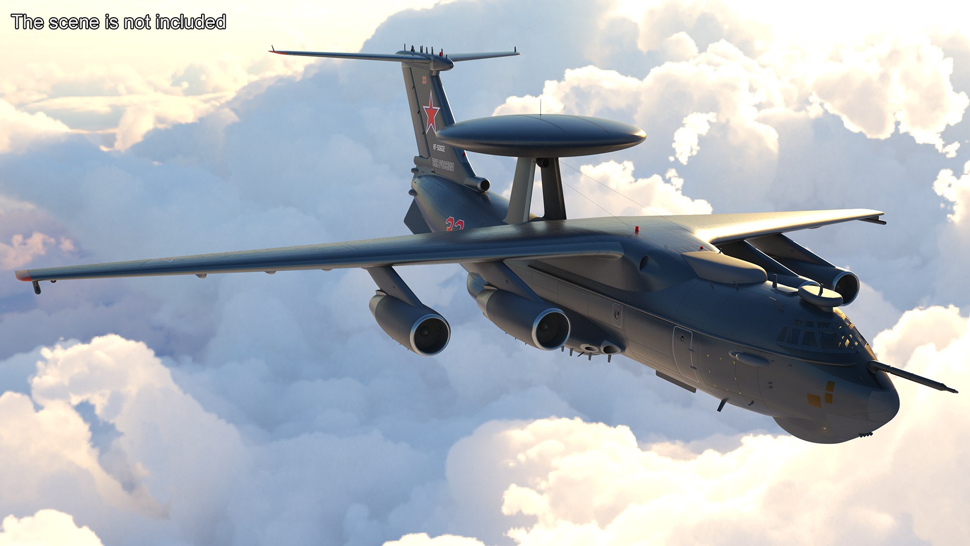 3D Model Beriev A 100 Aircraft In Flight - TurboSquid 2369653
