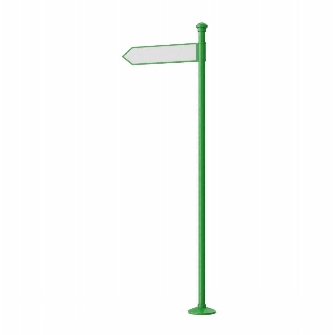 3D Model Green Road Signpost - TurboSquid 1995862