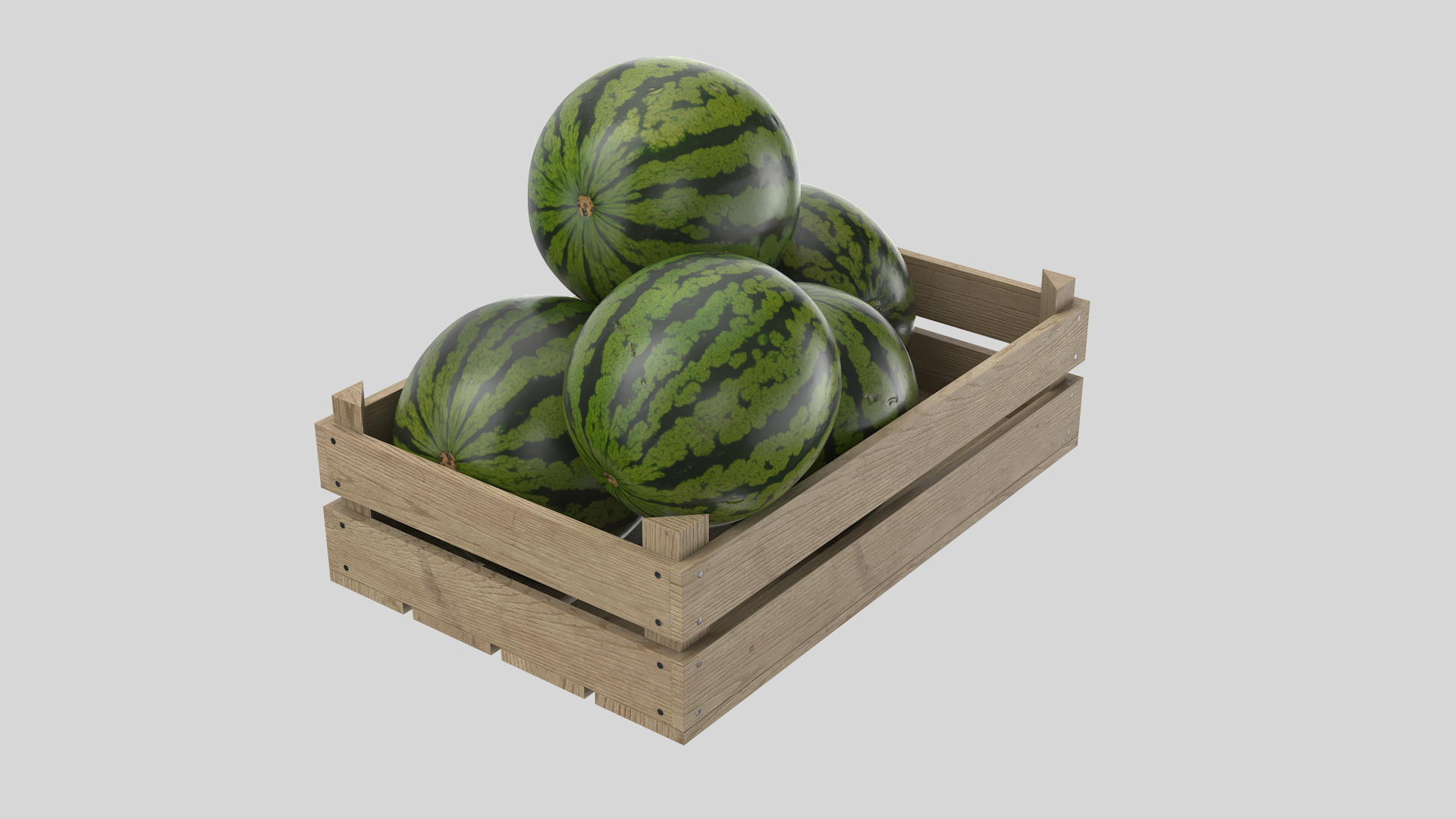 Watermelon Crate Model - TurboSquid 1887958